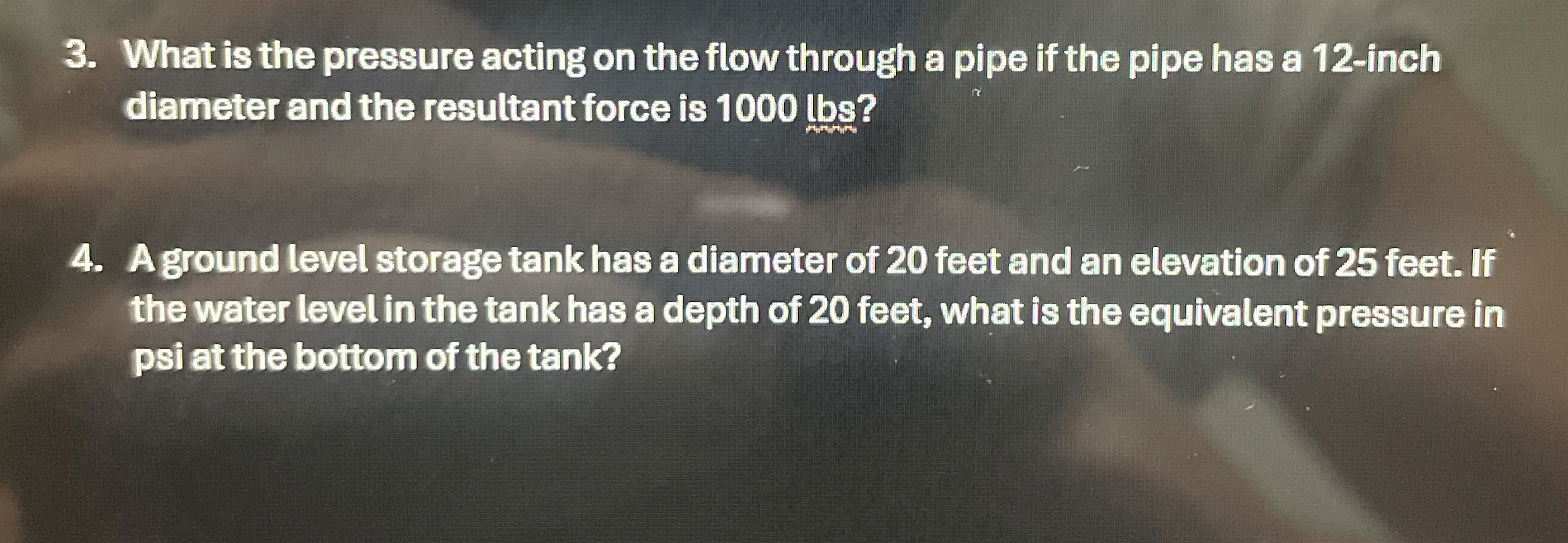 Solved What is the pressure acting on the flow through a | Chegg.com