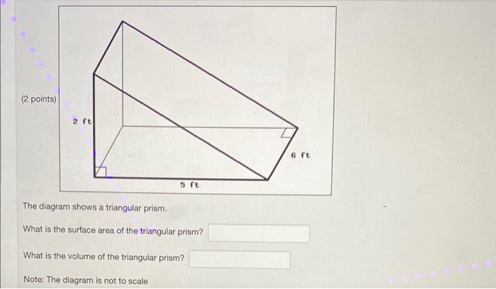 Solved The diagram shows a triangular prism. What is the | Chegg.com