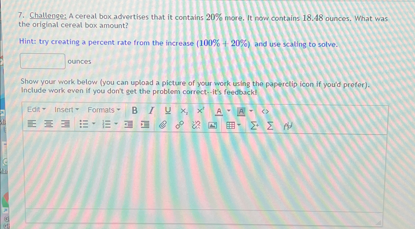 Solved Challenge: A cereal box advertises that it contains | Chegg.com