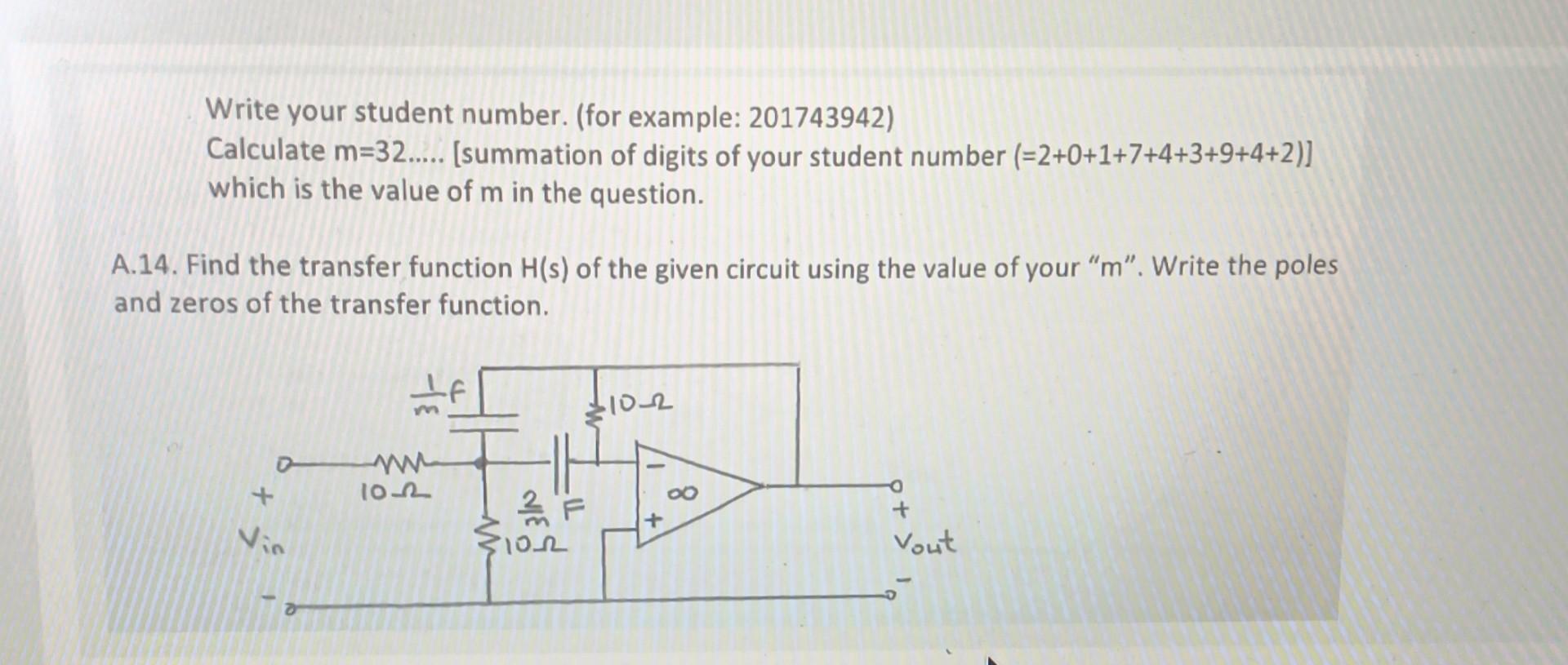 Solved Write your student number. (for example: 201743942) | Chegg.com