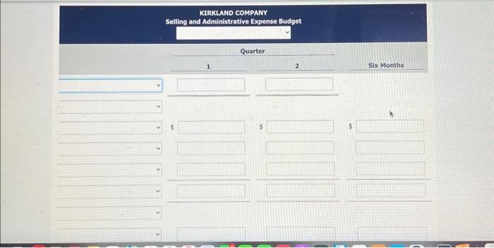 Solved Kirkland Company combines its operating expenses for | Chegg.com
