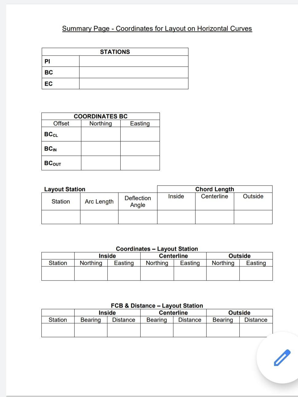 Solved HORIZONTAL CURVES ON OFFSET BASELINES - COORDINATE | Chegg.com