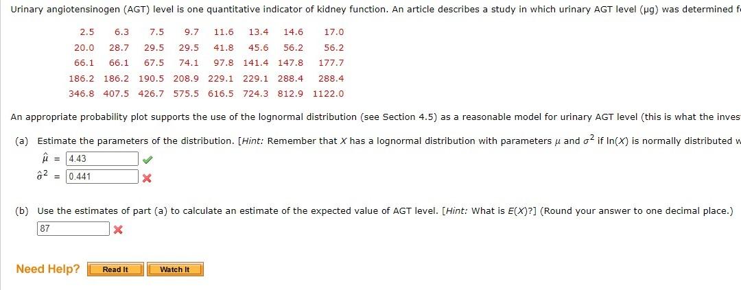 Solved An appropriate probability plot supports the use of | Chegg.com
