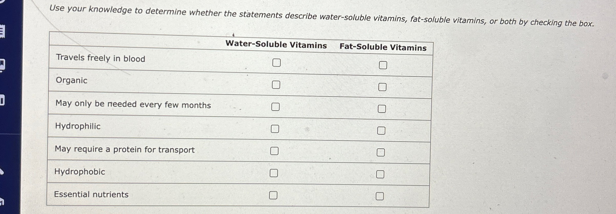 Solved Use your knowledge to determine whether the | Chegg.com