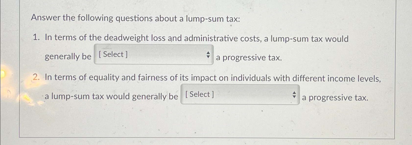 Solved Answer the following questions about a lump-sum | Chegg.com