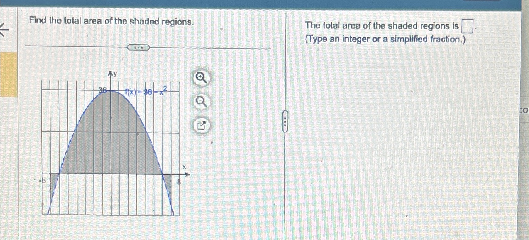 Solved Find the total area of the shaded regions. | Chegg.com