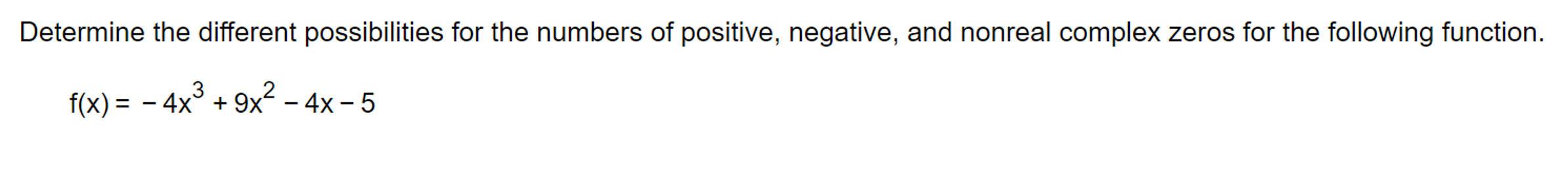 Solved Determine The Different Possibilities For The Numbers 