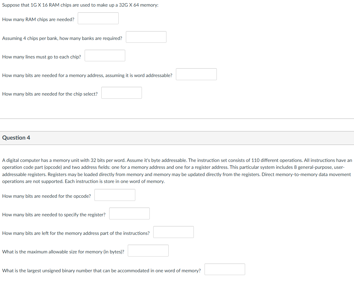Solved Suppose that \( 1 ﻿G \times 16 \) ﻿RAM chips are used | Chegg.com