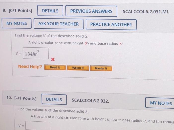 Solved Not sure what form WebAssign wants these answers to | Chegg.com