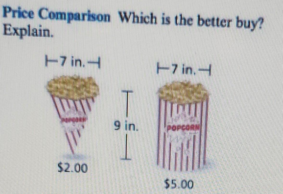 Solved Price Comparison Which is the better buy? Explain. | Chegg.com