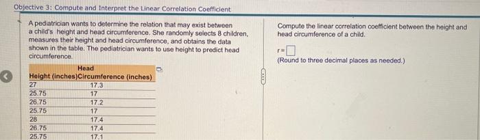 Solved Objective 3: Compute and interpret the Linear | Chegg.com