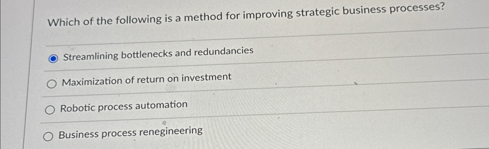 Solved Which of the following is a method for improving | Chegg.com