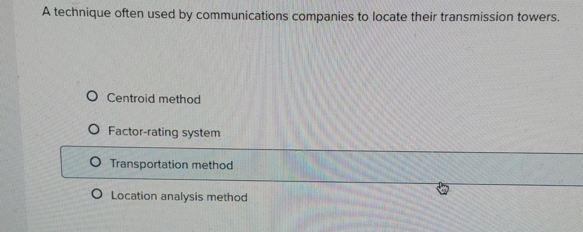 Solved A technique often used by communications companies to | Chegg.com