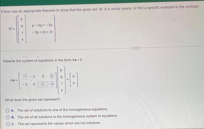 Solved Either use an appropriate theorem to show that the | Chegg.com