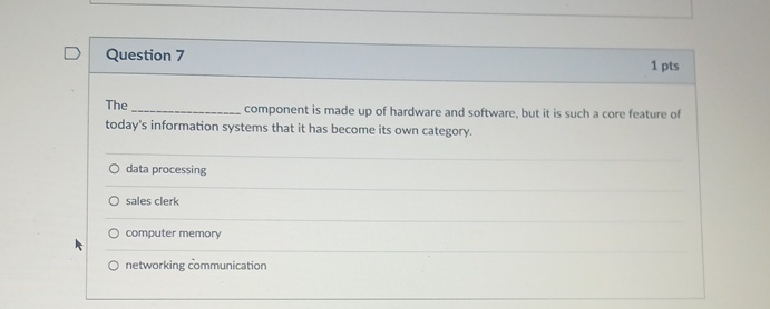 Solved Question 71 ﻿ptsThe ﻿component is made up of | Chegg.com
