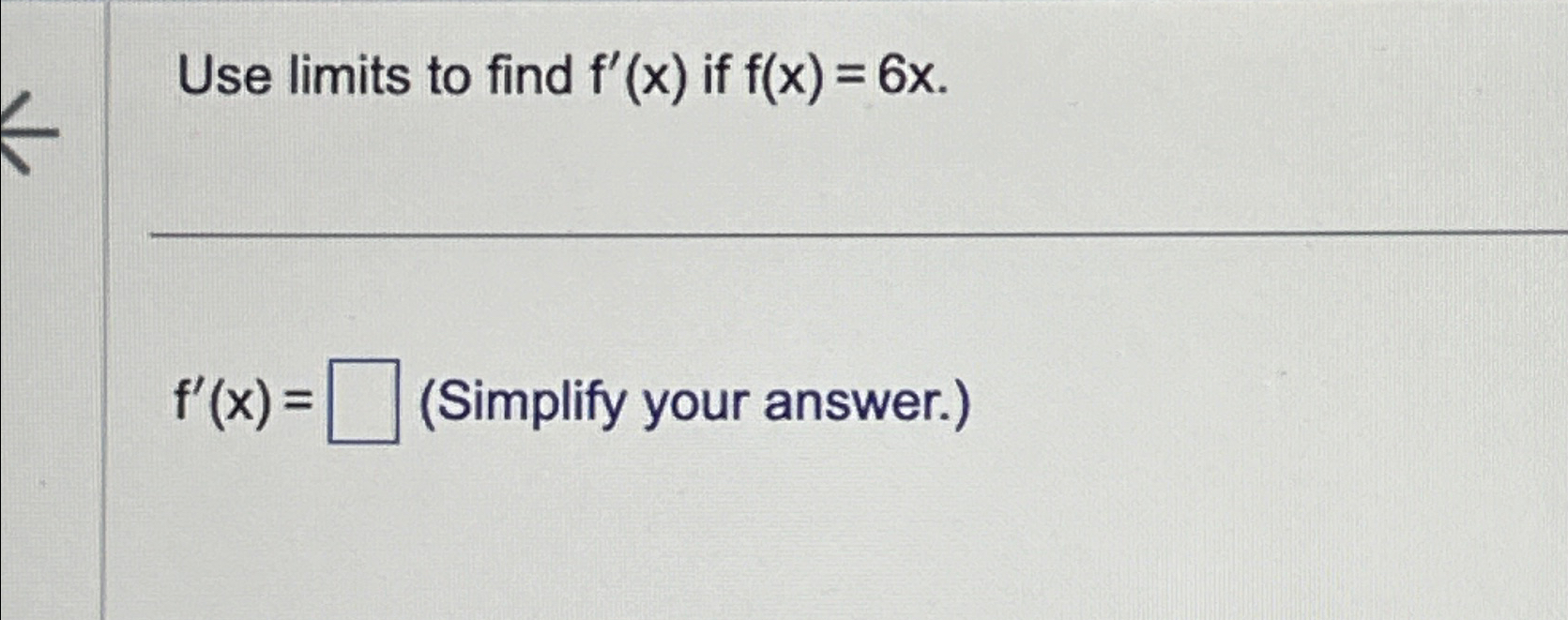 Solved Use limits to find f'(x) ﻿if | Chegg.com