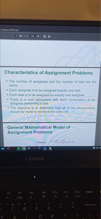 uses of Problems_00201.pl Assignment problem | Chegg.com