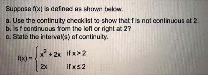 Solved Suppose f(x) is defined as shown below. a. Use the | Chegg.com