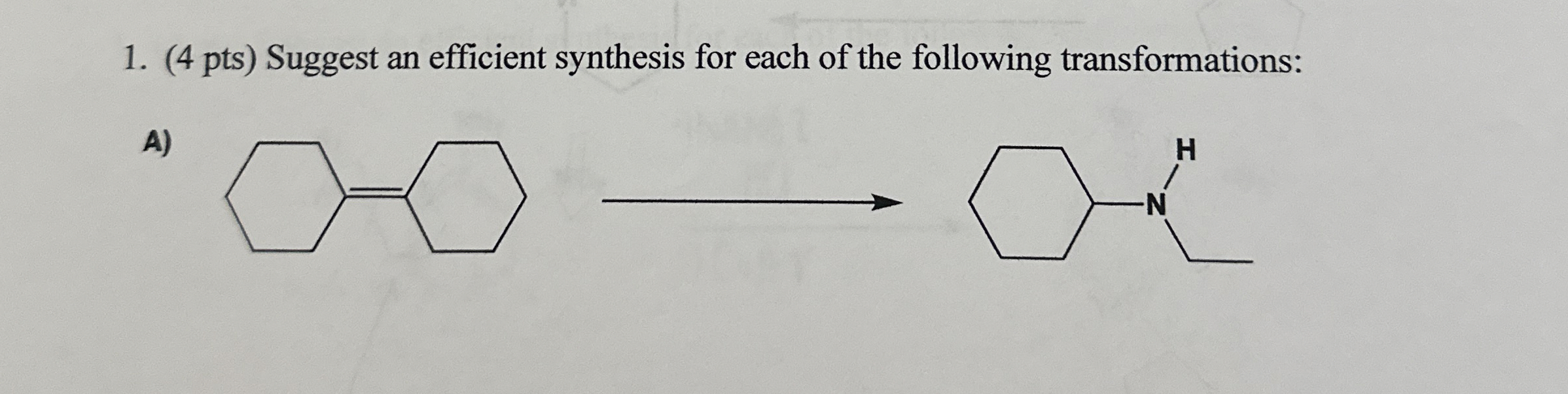 Solved (4 ﻿pts) ﻿Suggest an efficient synthesis for each of | Chegg.com
