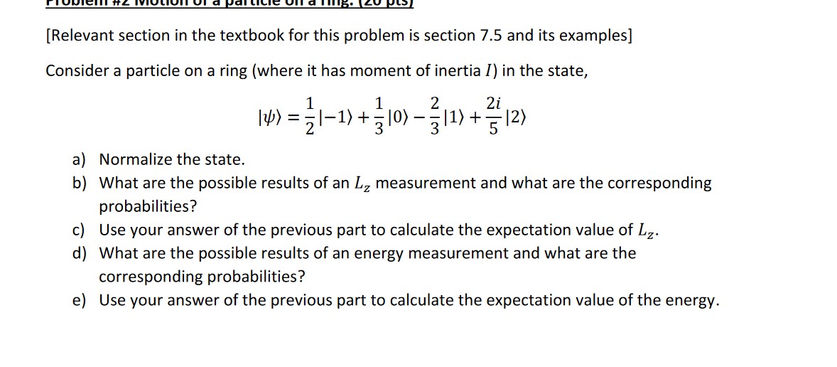 Solved [Relevant section in the textbook for this problem is | Chegg.com