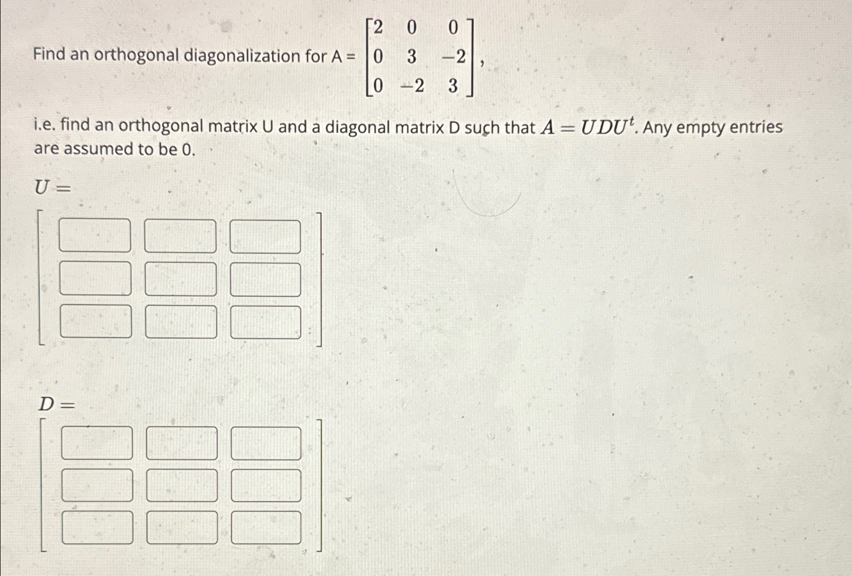 Find an orthogonal diagonalization for | Chegg.com