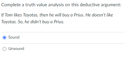 Solved Complete a truth value analysis on this deductive | Chegg.com