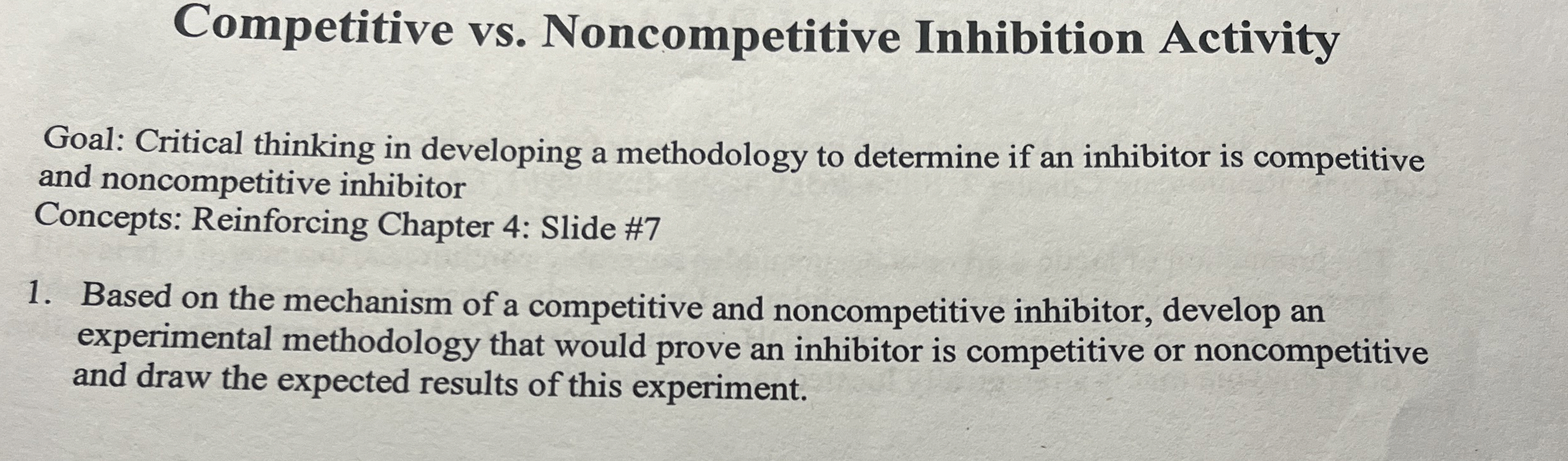 Solved Competitive vs. ﻿Noncompetitive Inhibition | Chegg.com