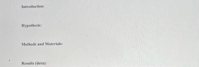 Procedure 1. Use the permanent marker to label the | Chegg.com