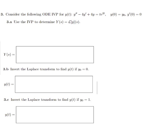 Solved Consider the following ODE IVP for | Chegg.com