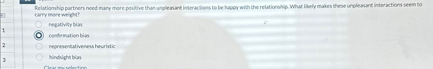 Solved Relationship partners need many more positive than | Chegg.com