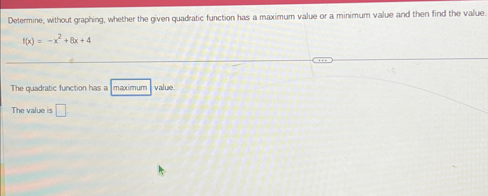 Solved Determine, without graphing, whether the given | Chegg.com