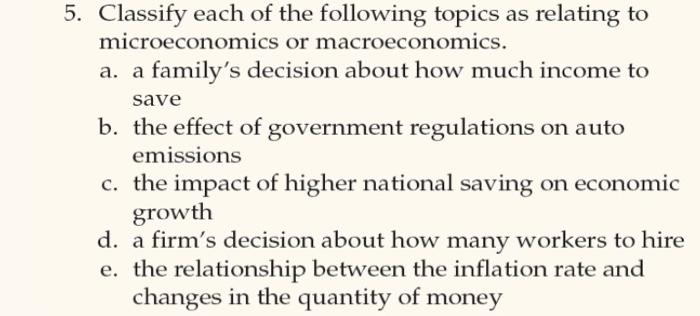 Solved 5. Classify each of the following topics as relating | Chegg.com