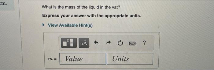 Solved A 1.20 -m-diameter vat of liquid is 2.70 m deep. The | Chegg.com