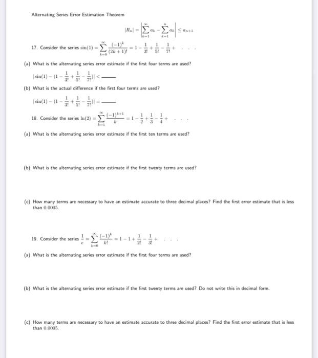 Solved Using a comparison test determine which of the | Chegg.com
