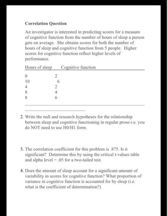 Solved Correlation Question An investigator is interested in | Chegg.com