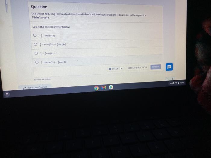 Solved Question Use Power Reducing Formula To Determine 7354