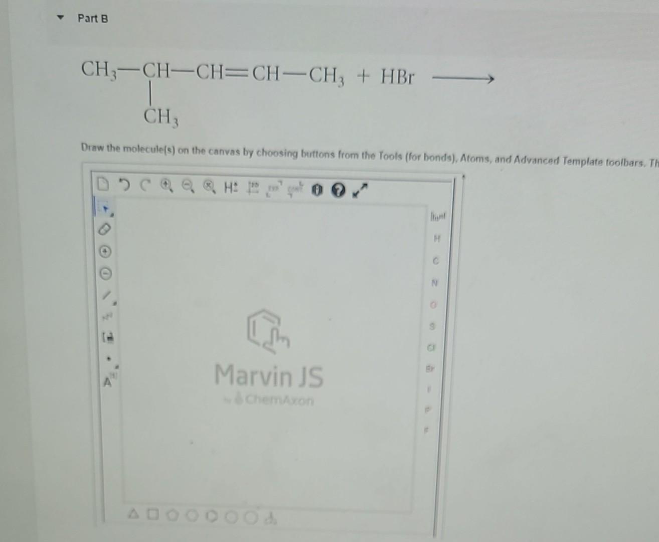 Solved CH3−CH=CH−CH3+HCl Draw the molecule(s) on the canvas | Chegg.com
