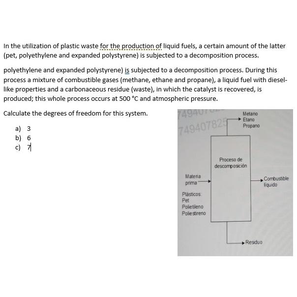 Solved In the utilization of plastic waste for the | Chegg.com