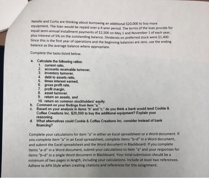 Unit VIII Case Study Cookie Creations (Chapter 18) | Chegg.com