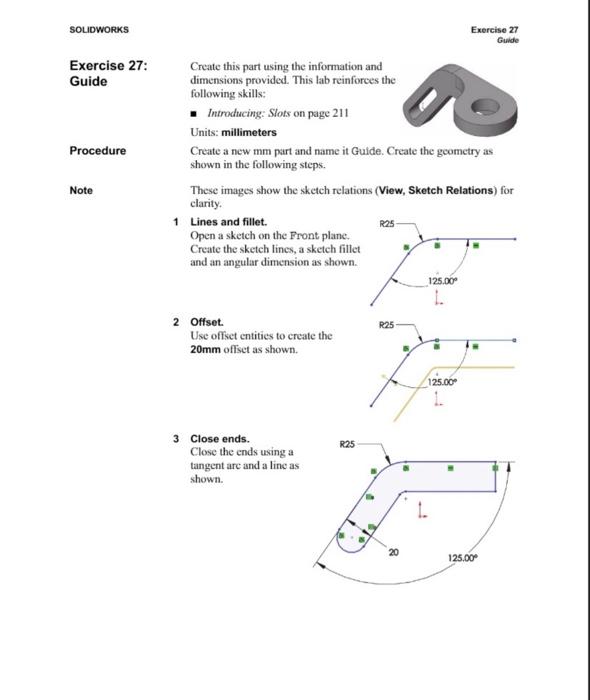 Solved SOLIDWORKS Exercise 27 Guide Exercise 27: Guide | Chegg.com