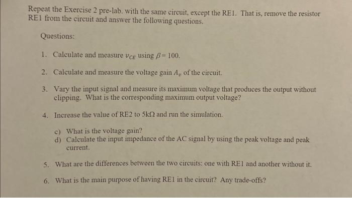 Solved Figure 3 Common-Emitter BJT CircuitRepeat the | Chegg.com