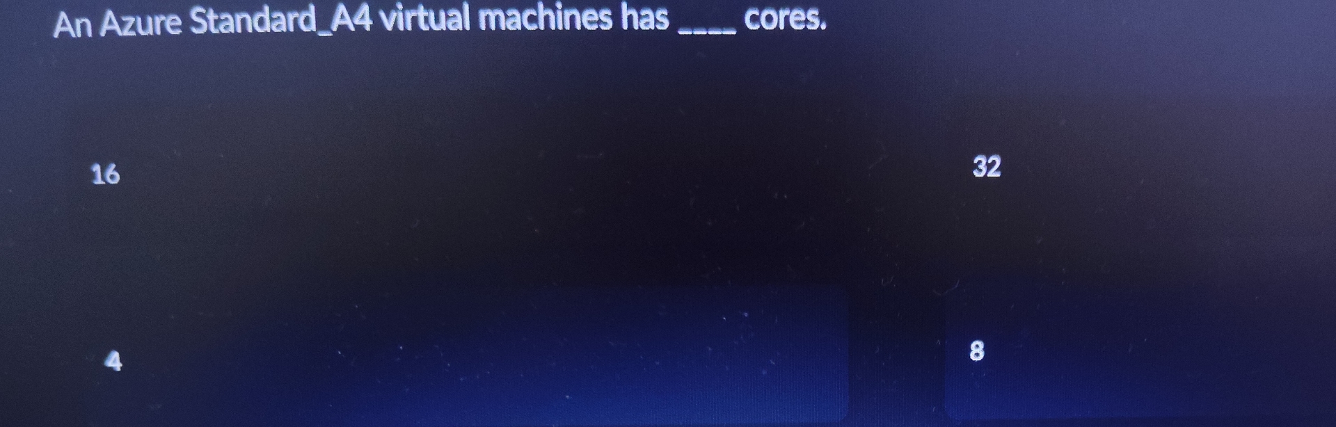 Solved An Azure Standard_A4 ﻿virtual machines has q, | Chegg.com