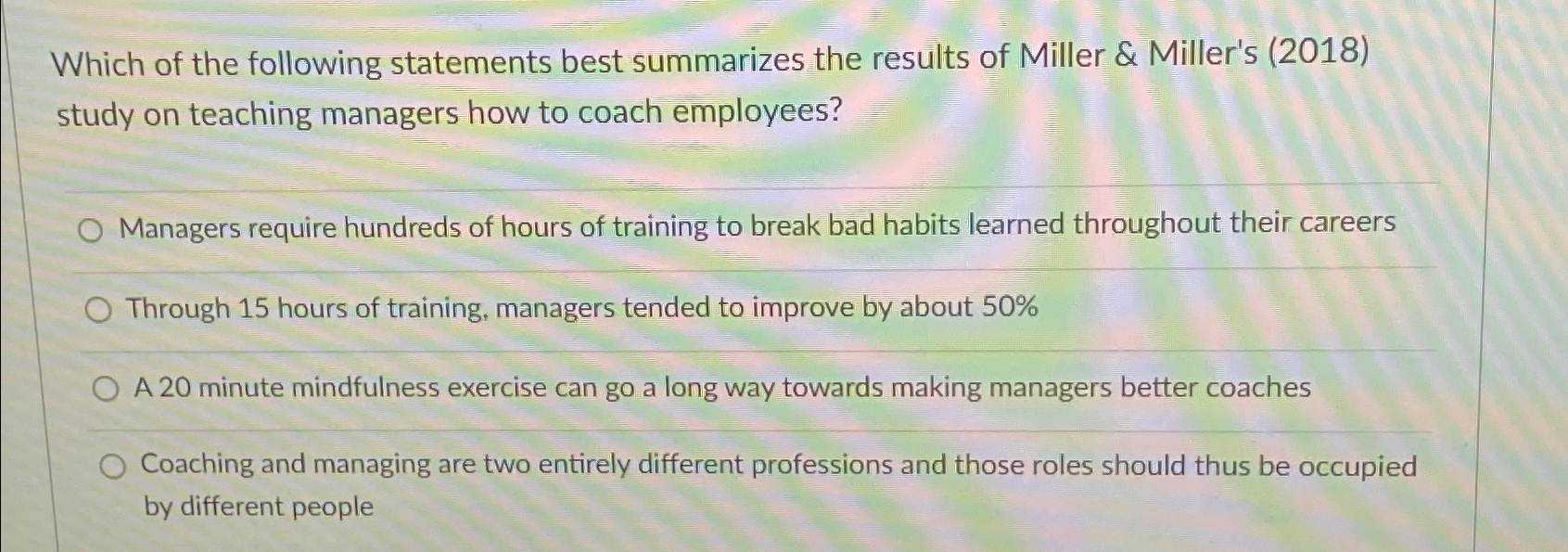 Solved Which of the following statements best summarizes the | Chegg.com