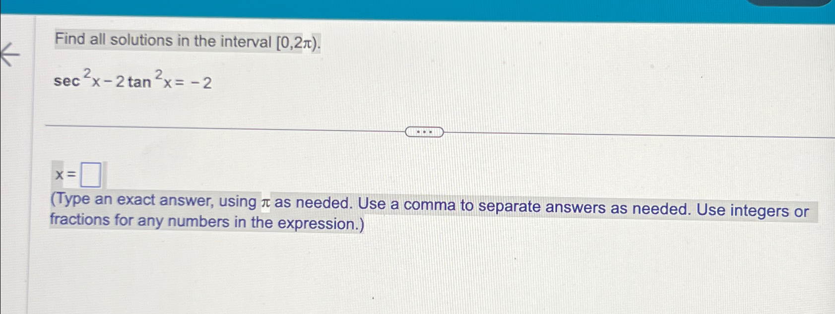 Solved Find all solutions in the interval | Chegg.com