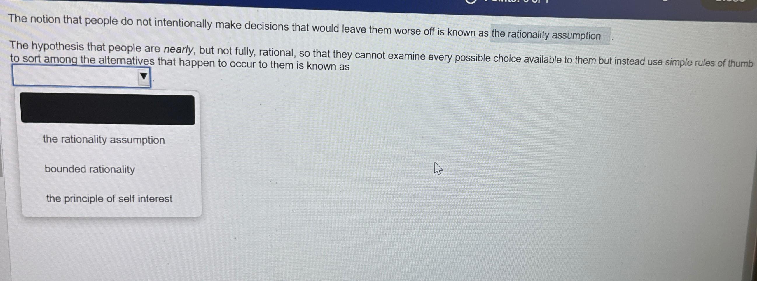Solved The notion that people do not intentionally make | Chegg.com