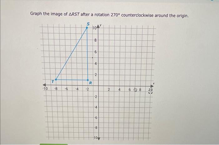 Solved Graph The Image Of Rst After A Rotation 270∘ 