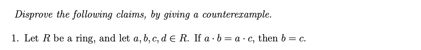 Solved Disprove the following claims, by giving a | Chegg.com