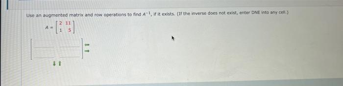 Solved Use an augmented matrix and row operations to find | Chegg.com