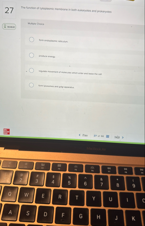 Solved 27The function of cytoplasmic membrane in both | Chegg.com