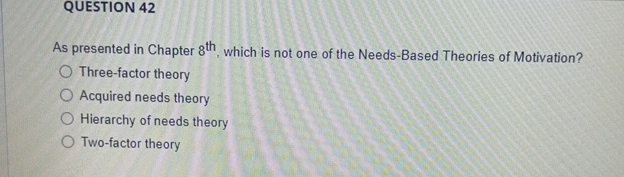 Solved QUESTION 42As presented in Chapter 8th , ﻿which is | Chegg.com